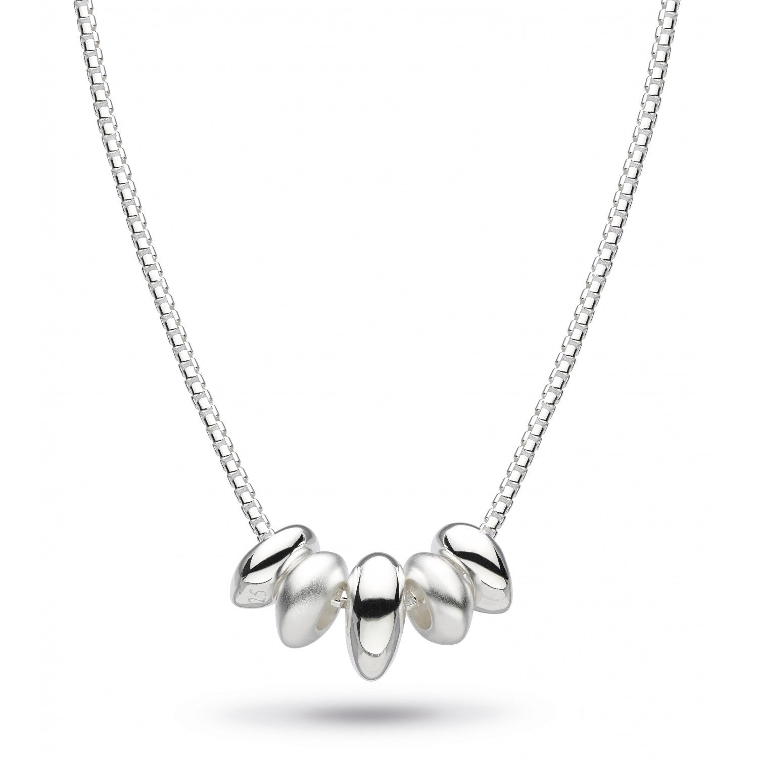 Kit Heath Silver Coast Tumble Pebble Sandblast Necklace