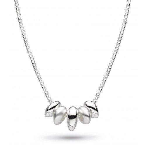 Kit Heath Silver Coast Tumble Pebble Sandblast Necklace